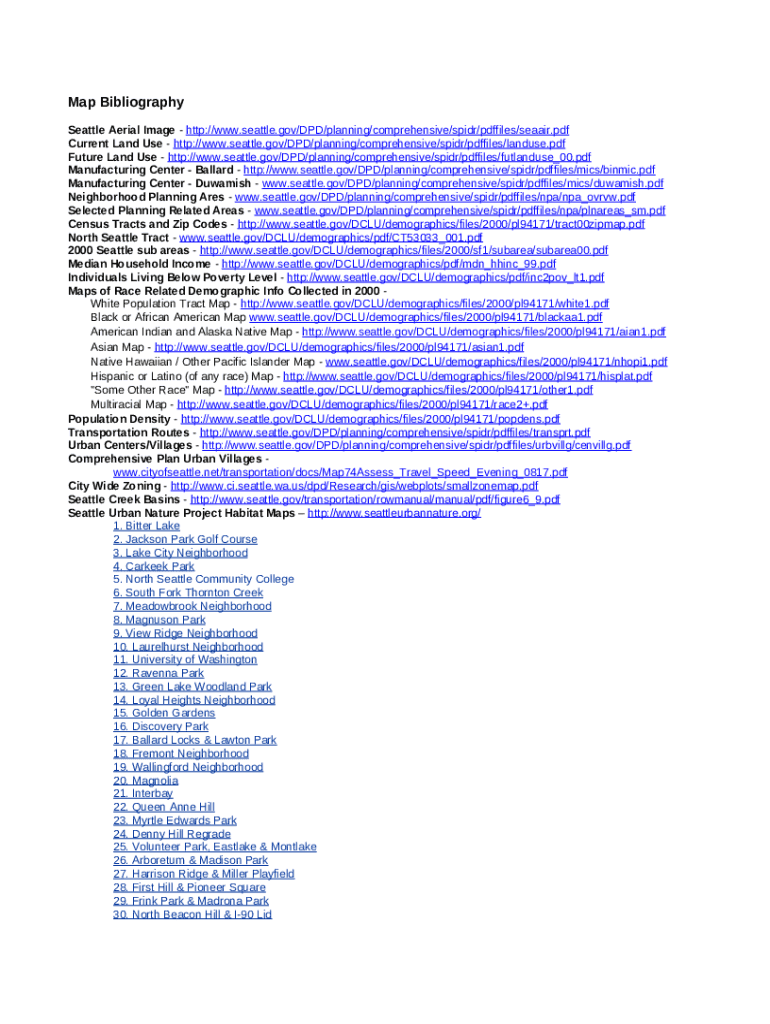 Map Bibliography - depts washington Doc Template | pdfFiller