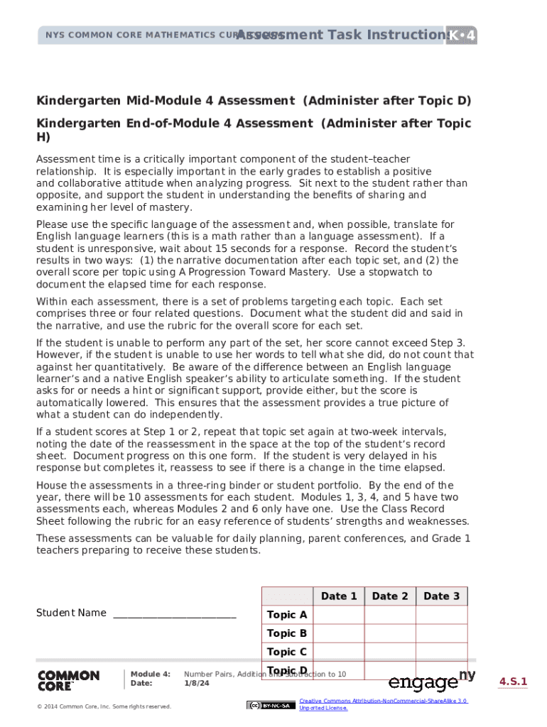 End-of-Module Assessment Task K 2 Doc Template | pdfFiller