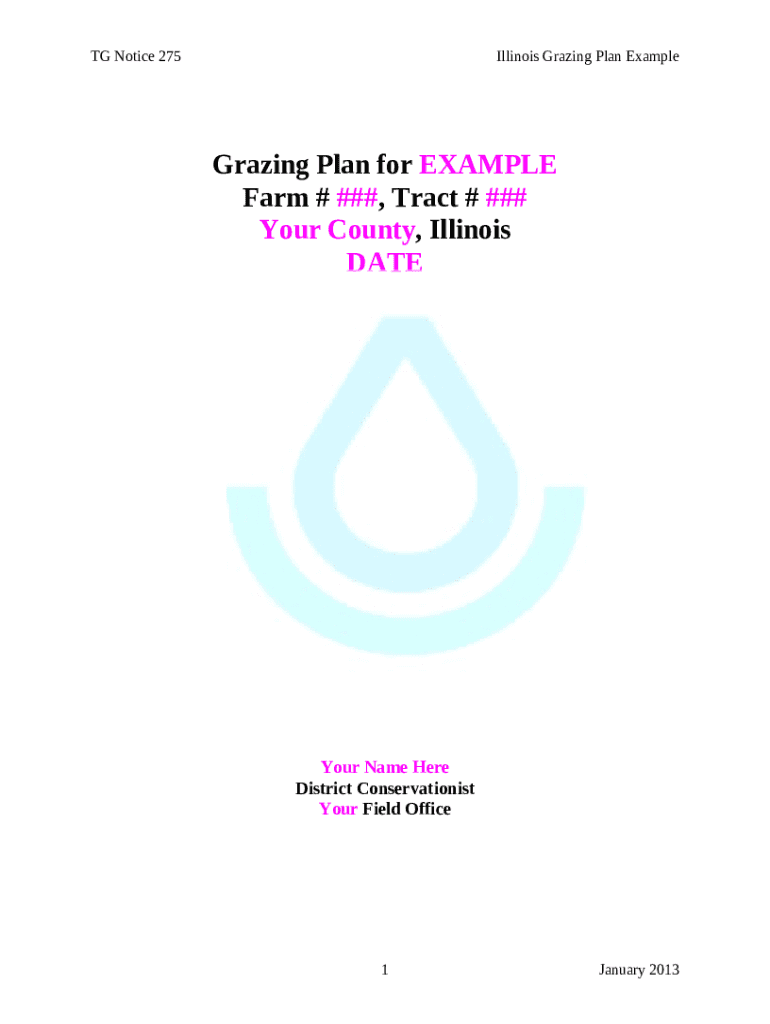 Example Cattle Farm Plan: Part I: Summer Pasture Rotation Doc Template ...