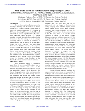 Fillable Online OFF-Board Electrical Vehicle Battery Charger Using PV Array Fax Email Print ...