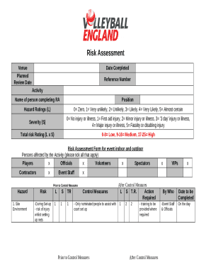 Risk Assessment for SLT Doc Template | pdfFiller