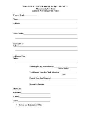 Fillable Online RN School Withdrawal Form1 Fax Email Print - pdfFiller