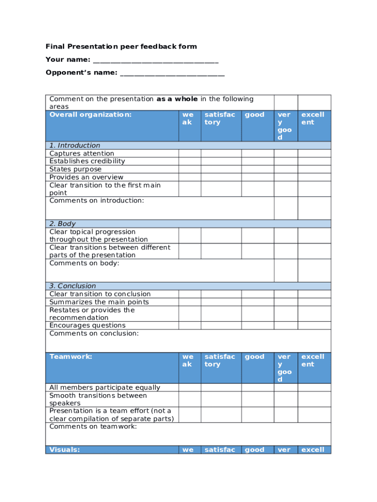 Group Presentation - Peer Evaluation sheet 1 .docx - Final... Doc ...
