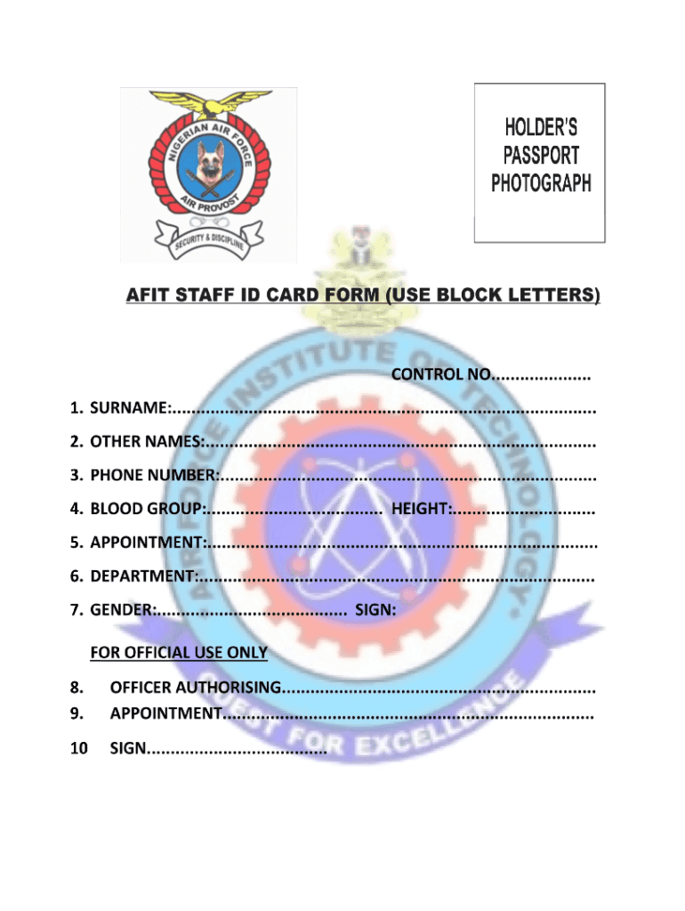 Fillable Online Air Force Institute of Technology Remedial Application ...