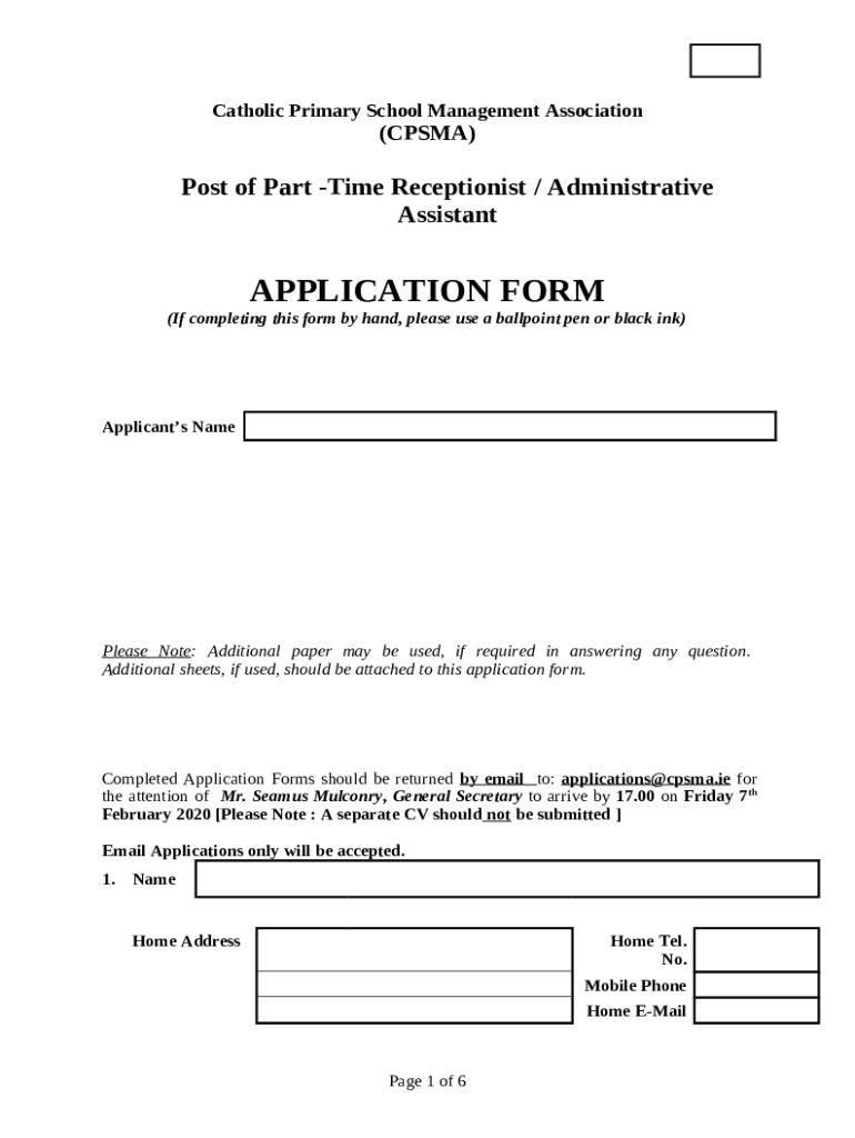 Guidelines for Completing Your APPLICATION FOR ... Doc Template | pdfFiller