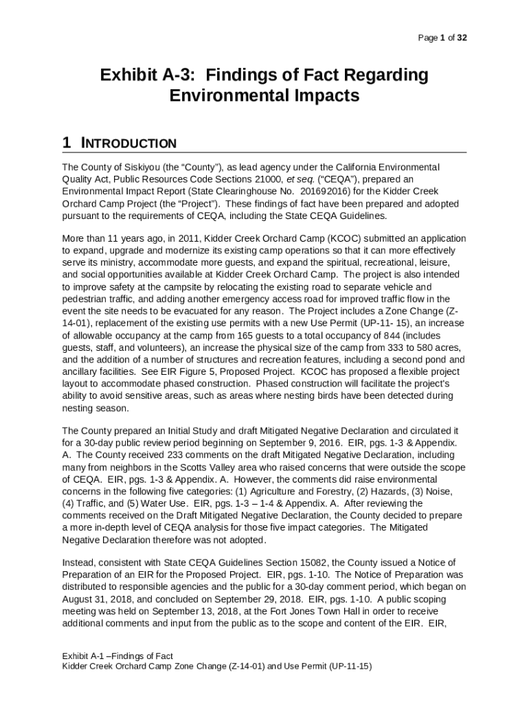 Fountain Wind Project Final Environmental Impact Report Doc Template ...