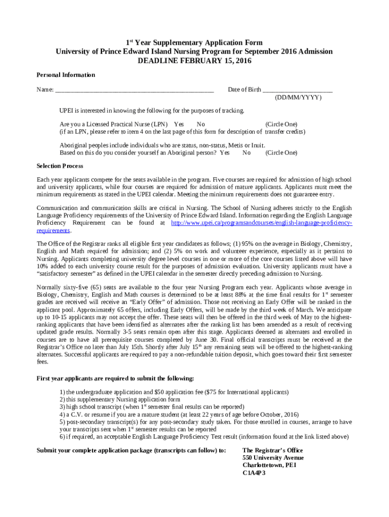 Transfer Supplementary Application Doc Template | pdfFiller