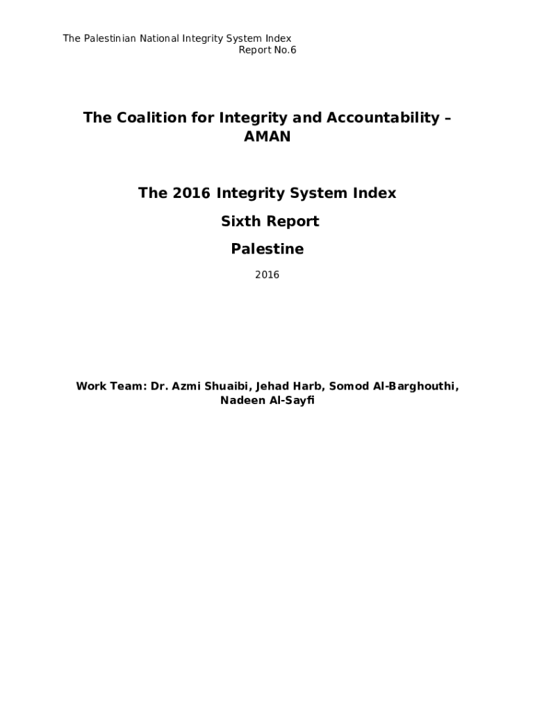 The State of Integrity and Combating Corruption in ... Doc Template | pdfFiller