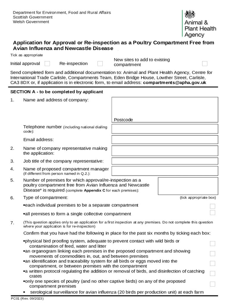 PC01 Approval or re-inspection as a poultry compartment ... Doc ...