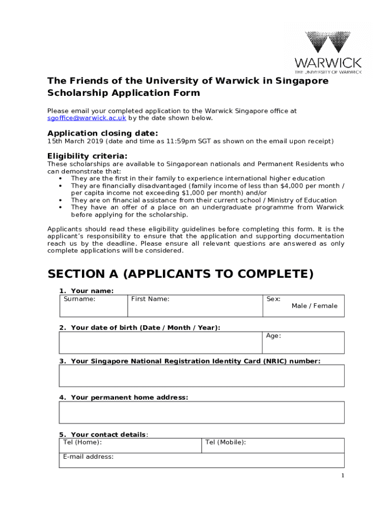 The Friends of the University of Warwick in Singapore ... - warwick ac ...