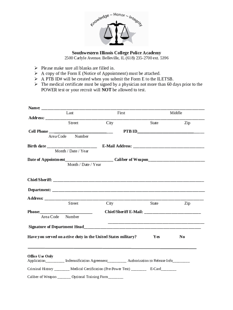 Online Part Time Application Southwestern Illinois ... Doc Template ...