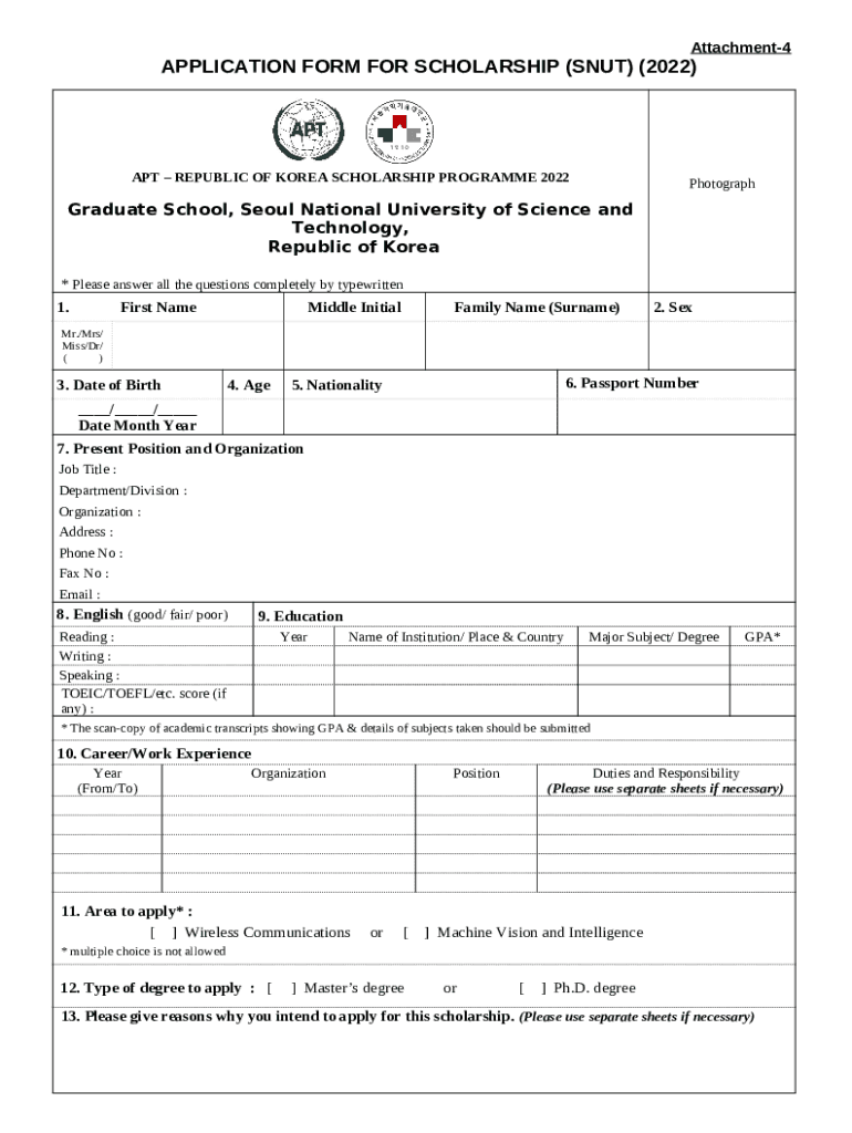 Attachment-4-Application--for-Scholarship-2022-SNUT ... Doc Template ...