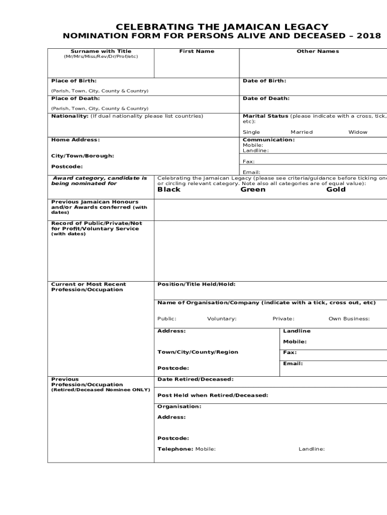 Guidelines for the Jamaican Passport Application Doc Template | pdfFiller