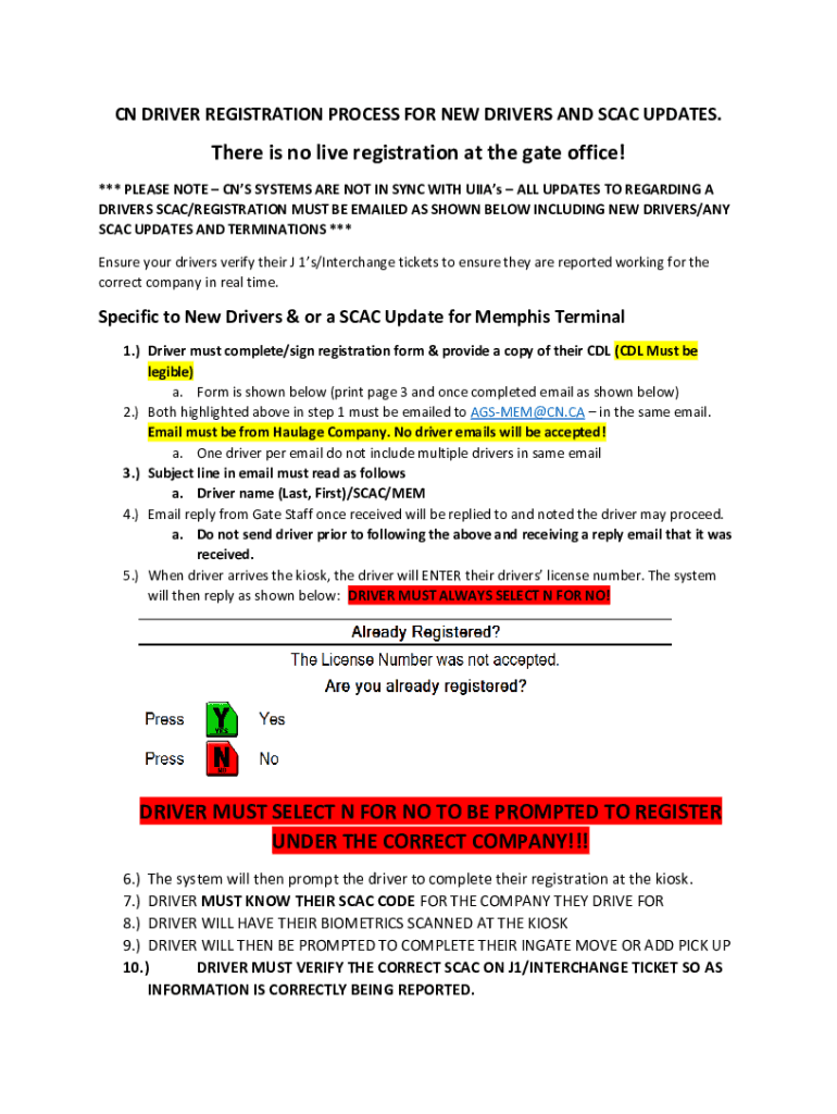 Fillable Online There is no live registration at the gate office ...