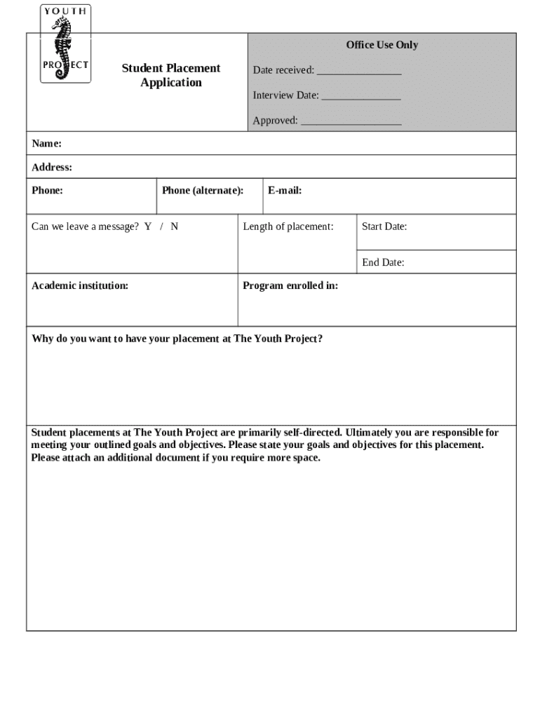 Applying for Field Placement (Practicum and Internship) Doc Template ...