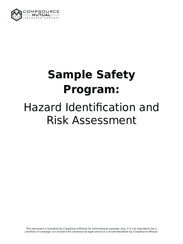 Hazard Identification: Risk and Safety in the Workplace Doc Template ...