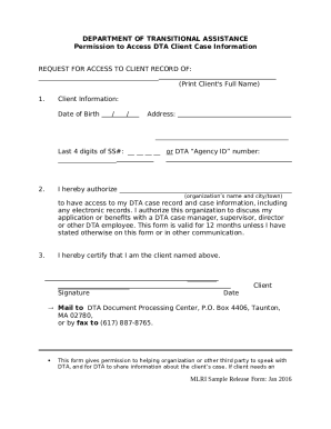 DTA Authorization- Consent Jan 2016 English.pdf Doc Template | pdfFiller