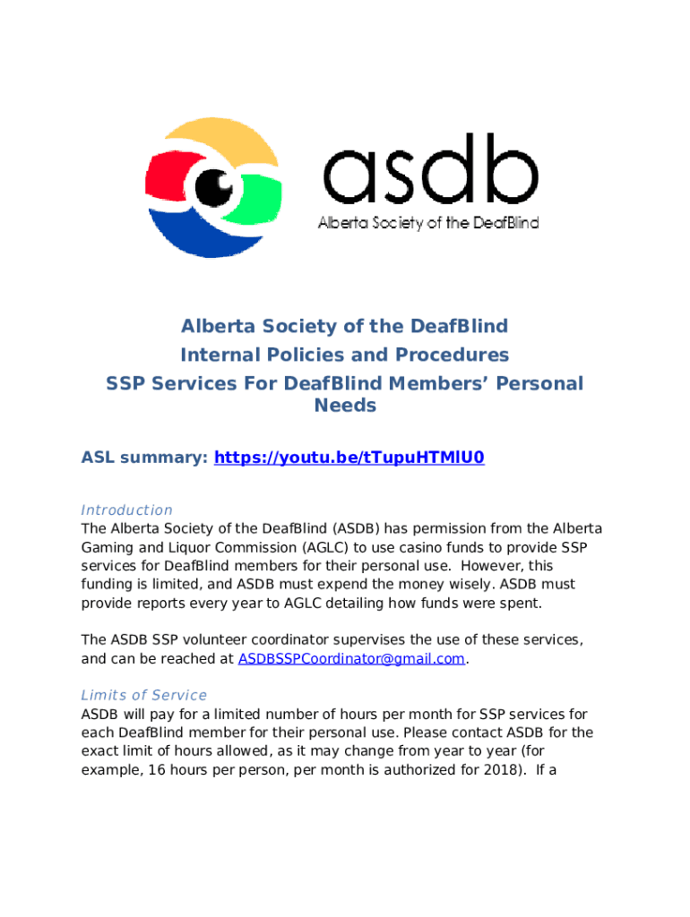 Internal Policies and Procedures for SSP Services Doc Template | pdfFiller