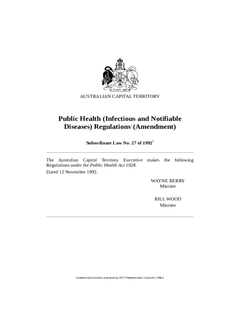 Public Health (Infectious and Notifiable Diseases ... Doc Template ...