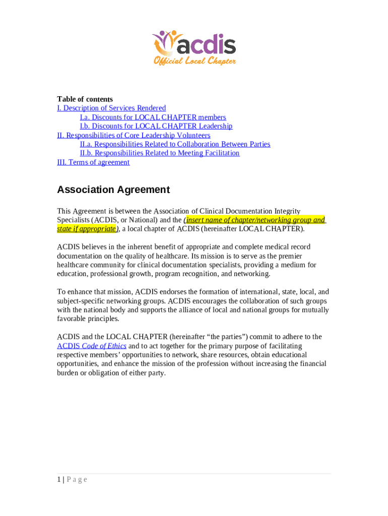ACDIS Chapter Advisory Committee: Statement of Work Doc Template ...