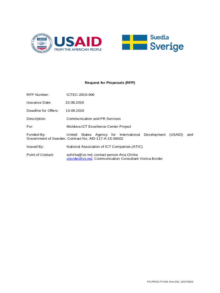 Request for Proposal Template - USAID Doc Template | pdfFiller