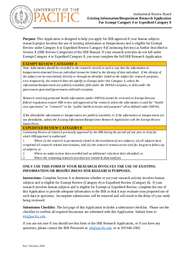 IRB FAQ What is secondary research, and does it require ... Doc Template | pdfFiller