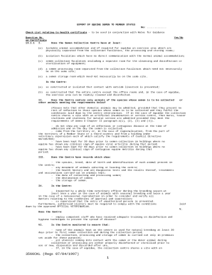 Notes for guidance: Export Health certificate for Doc Template | pdfFiller