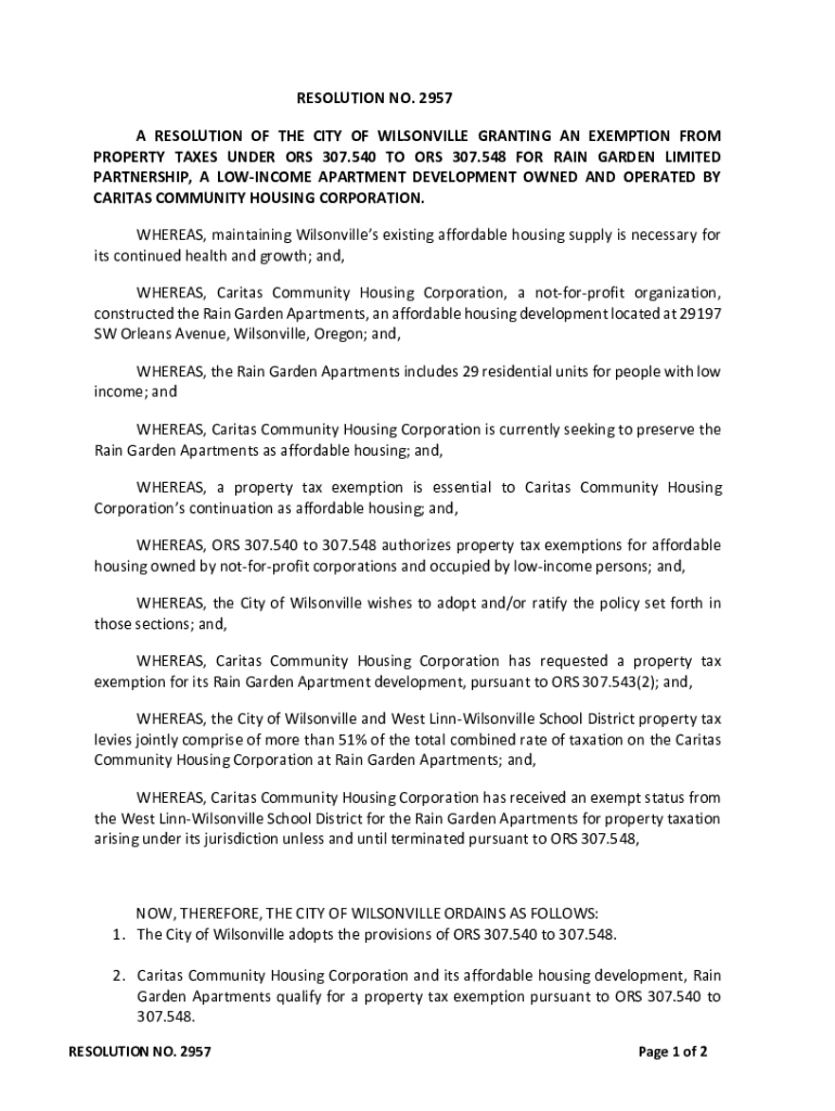 Fillable Online resolution no. 2957 Fax Email Print - pdfFiller