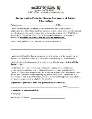 CHI Authorization for Disclosure of PHI CHC Doc Template | pdfFiller