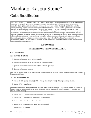 Mankato-Kasota Stone Doc Template | pdfFiller