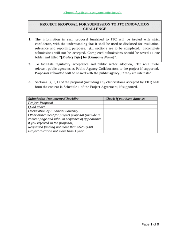 04JTC Template on Project Proposal Doc Template Doc Template | pdfFiller