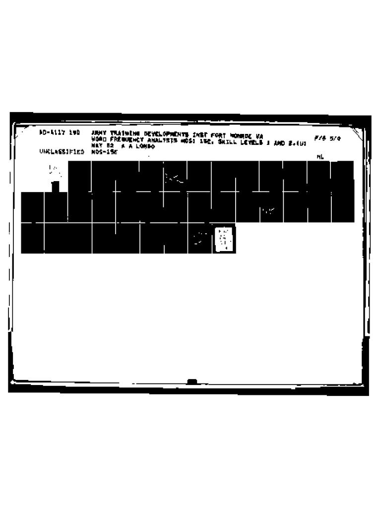 Fillable Online Word Frequency Analysis MOS: 15E. Skill Levels 1 and 2 ...