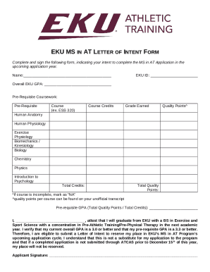 EKU MS In AT Application RequirementsAthletic Training Doc Template ...