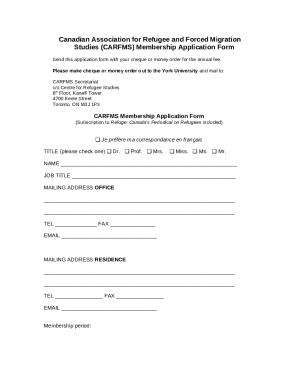 Canadian Association for Refugee and Forced Migration ... Doc Template | pdfFiller