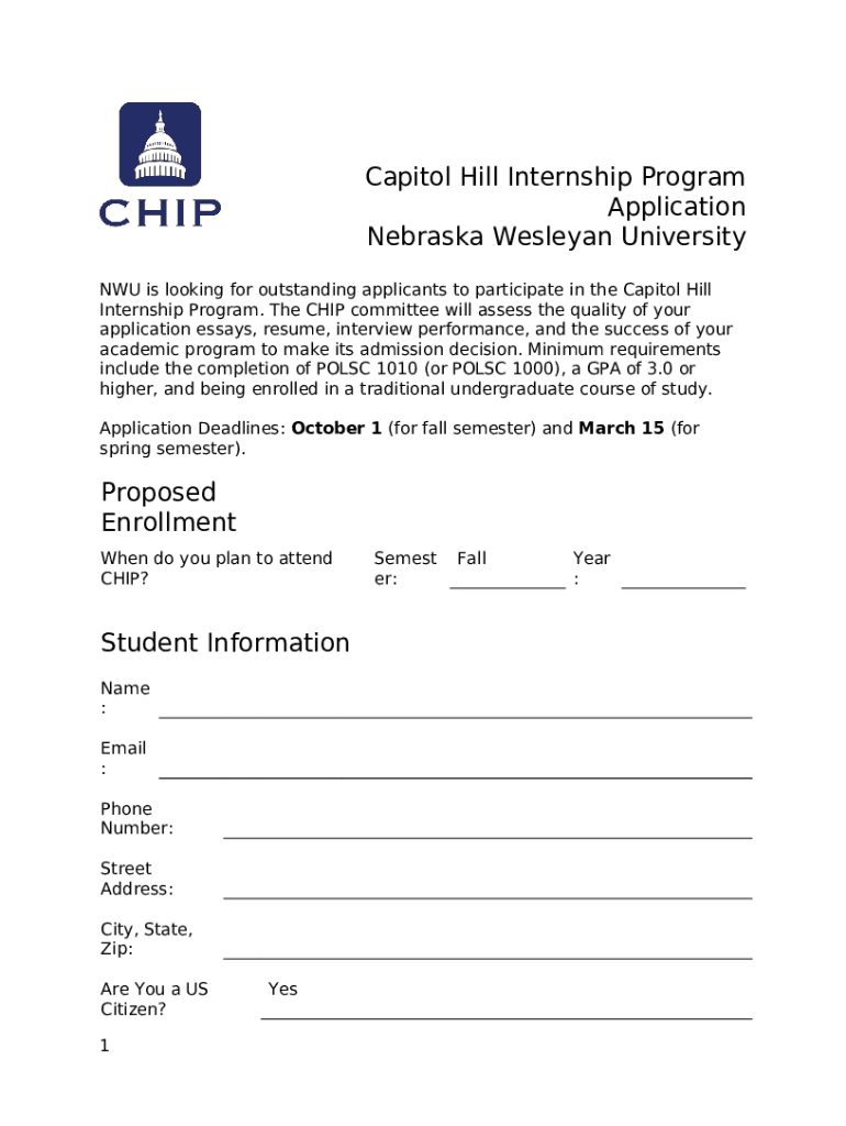 Western Carolina University - Capitol Hill Internship Program Doc ...