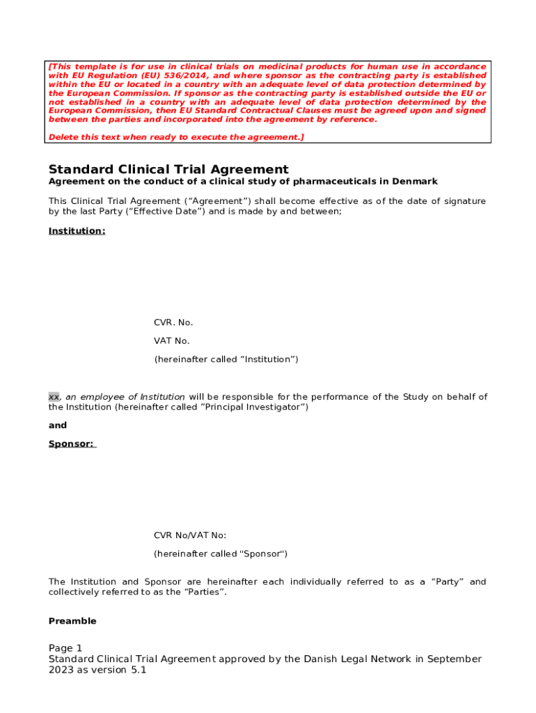 The Trial Nation standard templates for Clinical ... Doc Template ...