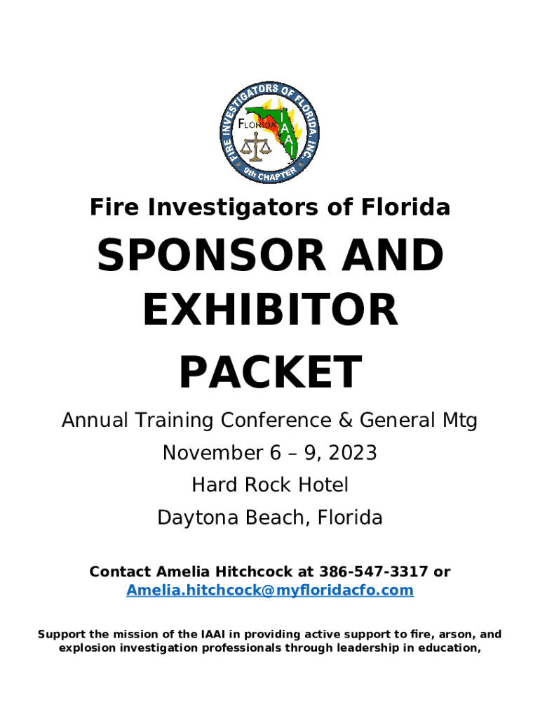 Fire Investigators of FloridaAnnual Training Conference Doc Template | pdfFiller