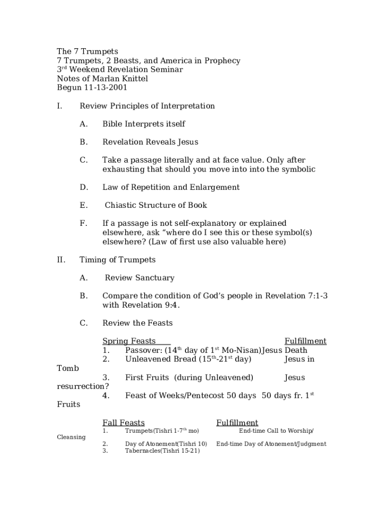 The 7 Trumpets Doc Template | pdfFiller