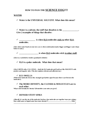 HOW TO PASS THE SCIENCE EOG Doc Template | pdfFiller
