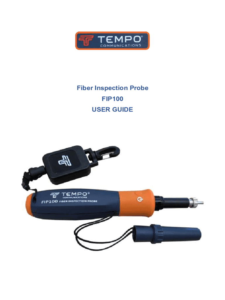 Fillable Online Tempo Launches the FIP100 Fiber Inspection Probe Fax ...