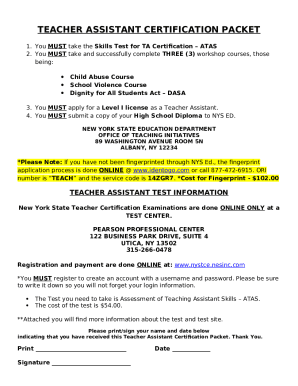 Free ATAS Test (95) NYSTCE Teacher Assistant Practice Prep Doc Template ...