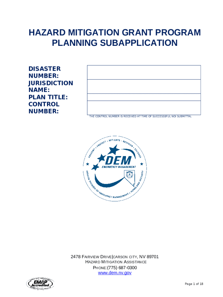 Hazard Mitigation Planning and Hazard Mitigation Grant ... - dem nv Doc ...