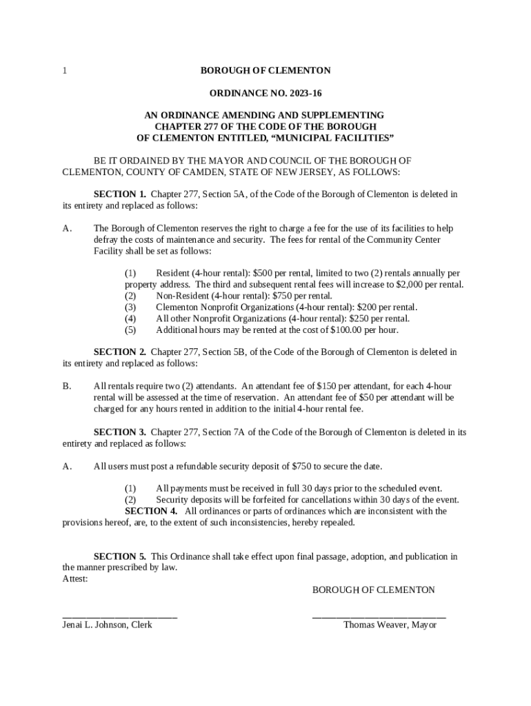 Borough of Clementon, NJ Municipal Facilities - eCode360 Doc Template ...