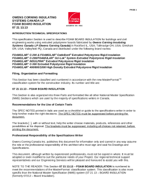 Foam Board InsulationTechnical Specifications - Studylib Doc Template ...