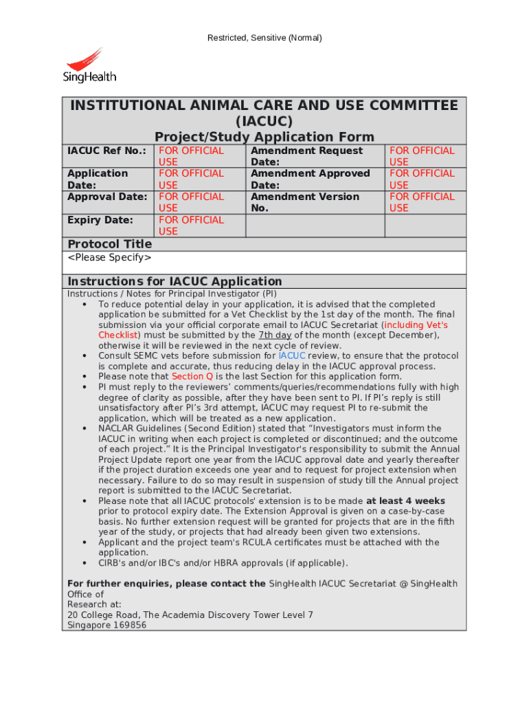 Choosing an IACUC Application Doc Template | pdfFiller