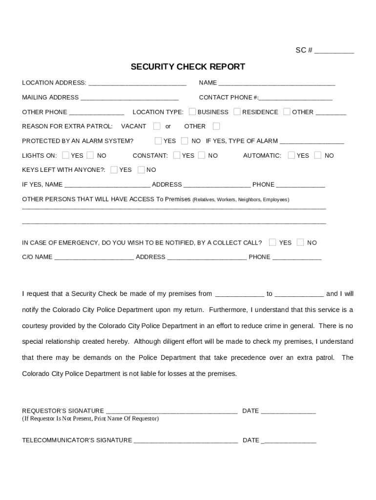 CLOSE PATROL REPORT Doc Template | pdfFiller