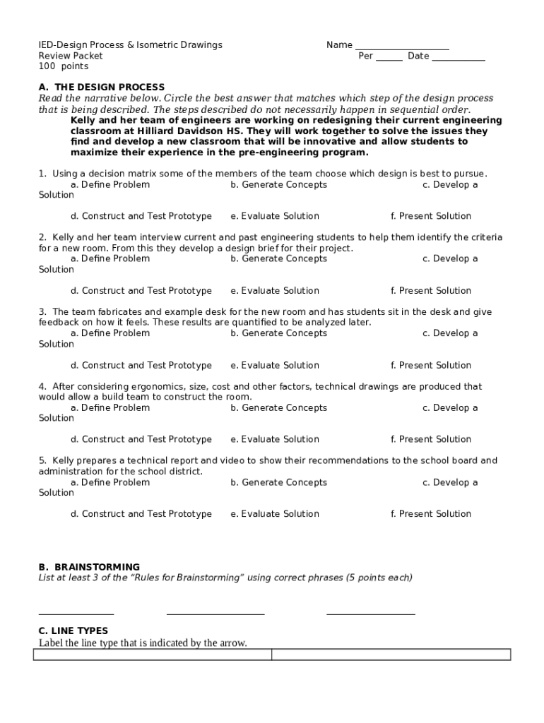 IED-Design Process & Isometric Drawings Doc Template | pdfFiller