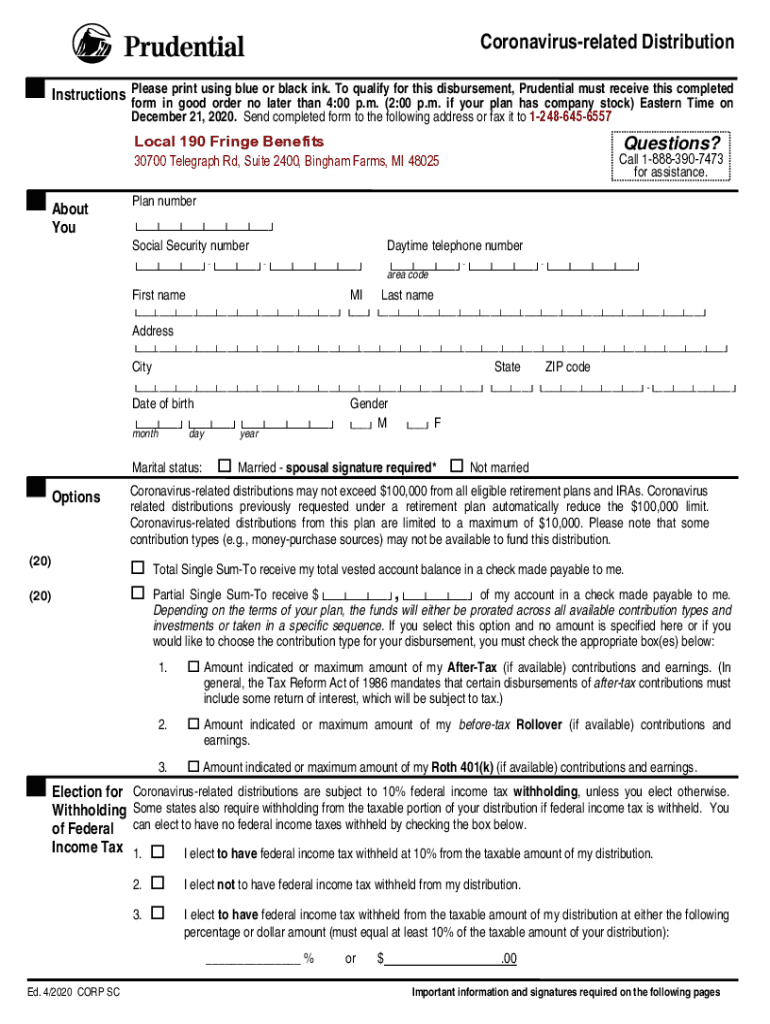 Fillable Online Request for Systematic Disbursement - Prudential ...