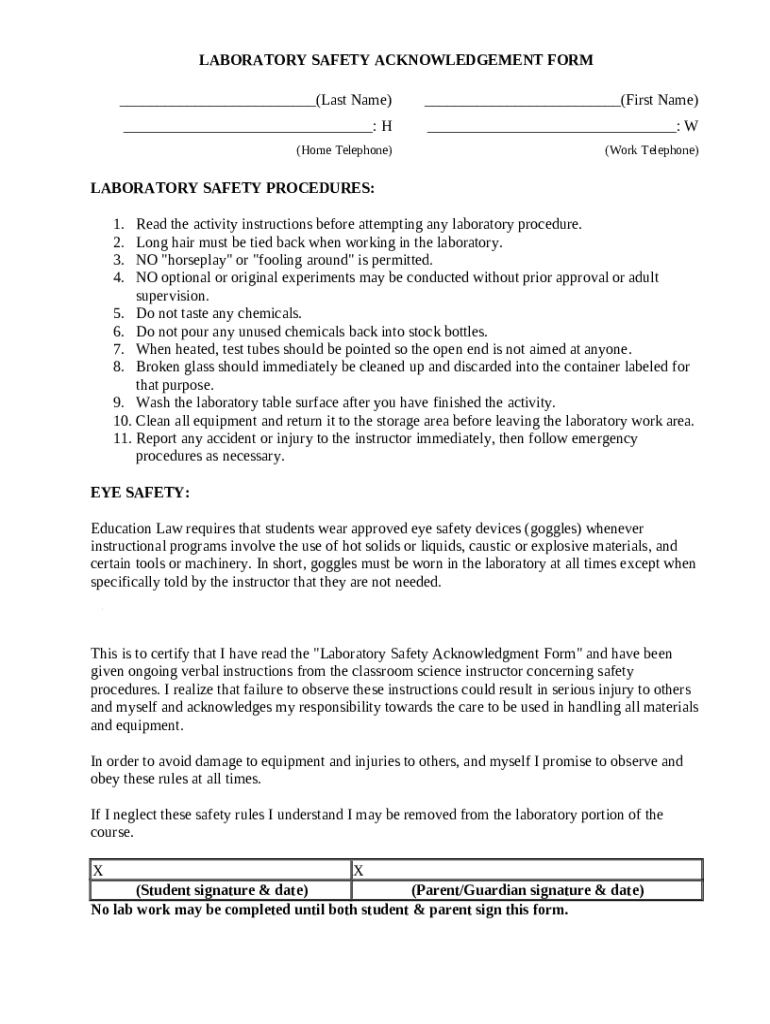Lab Safety and Lab Equipment/Procedures Flashcards Doc Template | pdfFiller