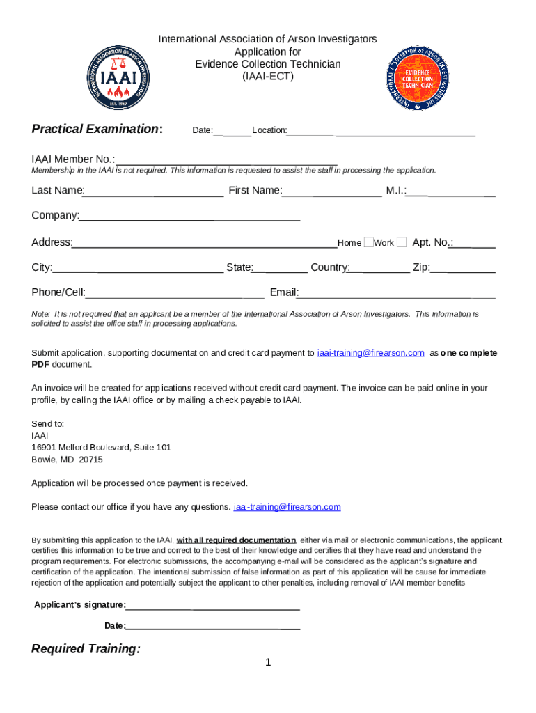 IAAI-ECT NFA Application Applicants Last Name Doc Template | pdfFiller